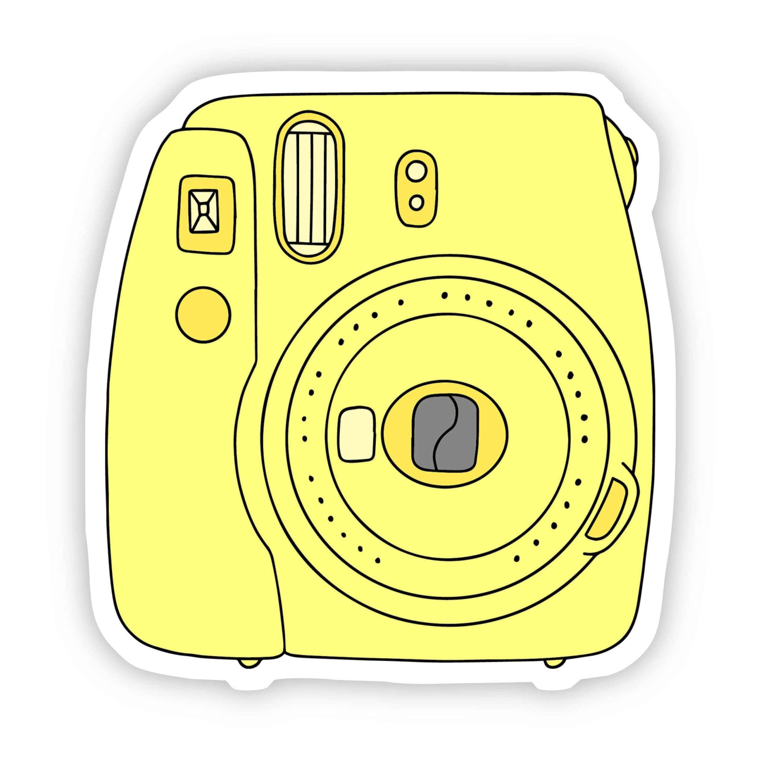 Light Yellow Instant Camera Aesthetic VSCO Sticker – StickerStory.co