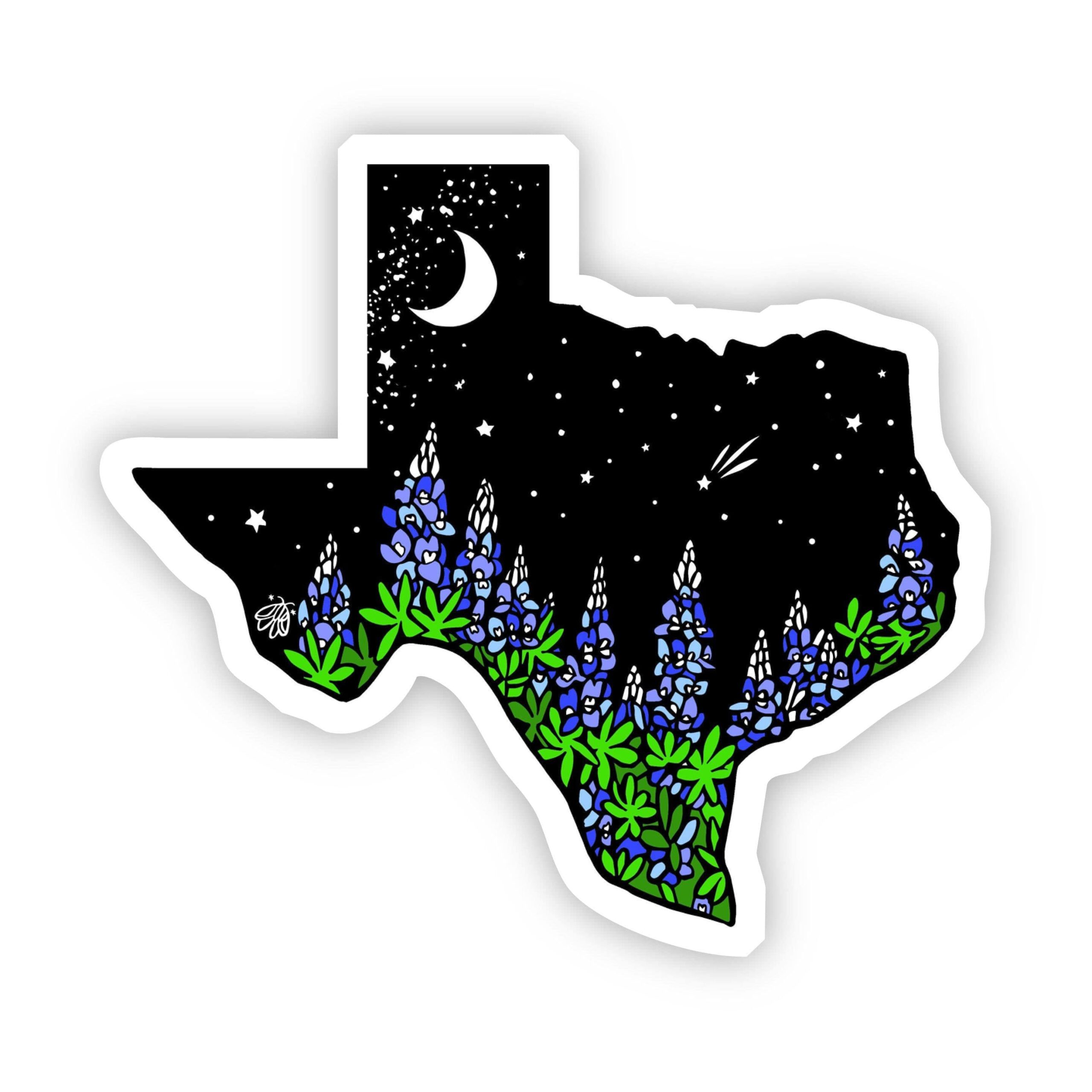 Texas Night Sticker – StickerStory.co