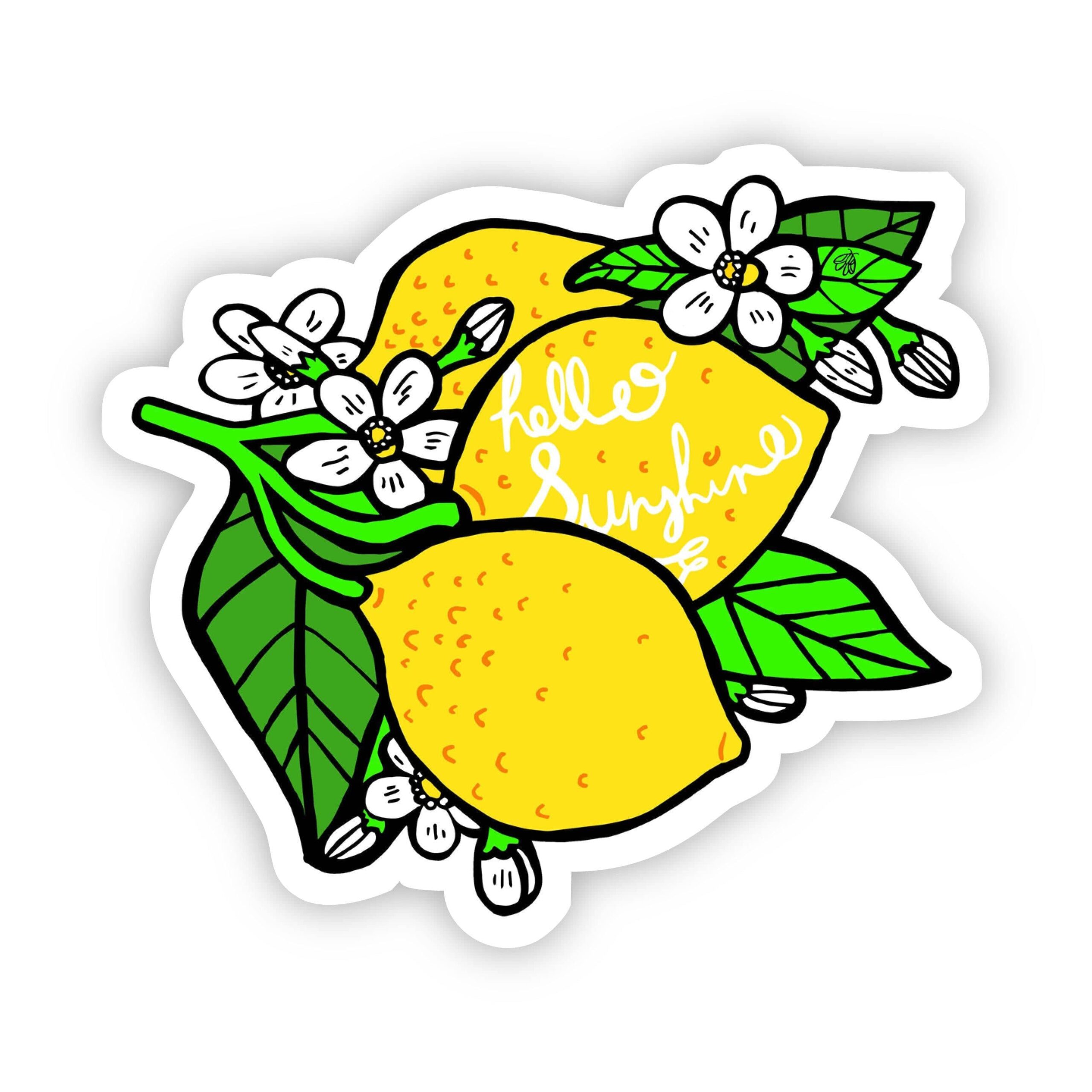 Hello Sunshine Lemon Sticker – StickerStory.co